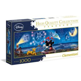 Clementoni® Puzzle Panorama High Quality Collection, Disney Mickey und Minnie, 1000 Puzzleteile, Made in Europe, FSC® - schützt Wald - weltweit, bunt
