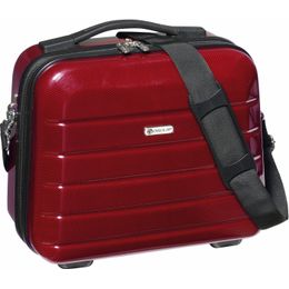 Check.In® Beautycase London 2.0, Kosmetiktasche, zum Aufstecken, Reisetasche, mit Schulterriemen, rot