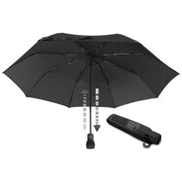 Euroschirm® Taschenregenschirm light trek, Automatik, mit integriertem Kompass, schwarz