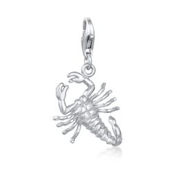 NENALINA Charm-Einhänger Anhänger Sternzeichen Skorpion Tier 925 Silber, silberfarben