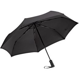 Euroschirm® Taschenregenschirm Automatik 3020, schwarz, schwarz