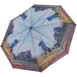 Doppler® Taschenregenschirm Art Collection Magic, Monet Windmühle, mit UV-Schutz, bunt