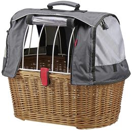 Klickfix Fahrradkorb Weidenkorb Doggy Basket, braun