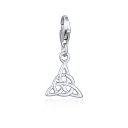 NENALINA Charm-Einhänger Anhänger Keltischer Knoten Dreieck 925 Silber, silberfarben
