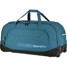 Travelite Reisetasche Kick Off XL, 77 cm, Duffle Bag Reisegepäck Sporttasche Reisebag mit Trolleyfunktion, blau