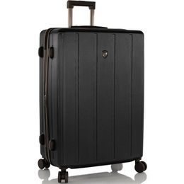 Heys Hartschalen-Trolley SpinLite, 76 cm, 4 Rollen, Reisegepäck Koffer groß Reisekoffer TSA Schloss Volumenerweiterung, schwarz