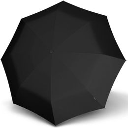 Knirps® Taschenregenschirm T.400 Extra Large Duomatic, uni black, mit großem Schirmdach für 2 Personen, schwarz