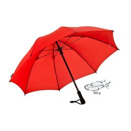 Euroschirm® Stockregenschirm Swing, geringes Gewicht, mit Schultertragegurt an der Hülle, rot