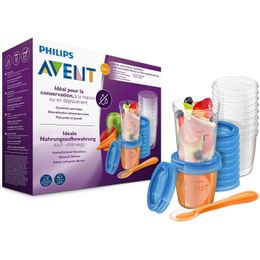 Philips Avent Aufbewahrungssystem SCF721/20, Polyprophylen (PP), (Set, 41-tlg), blau|weiß