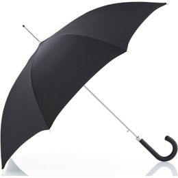 doppler MANUFAKTUR Stockregenschirm Oxford Uni, schwarz, handgemachter Manufaktur-Stockschirm, schwarz