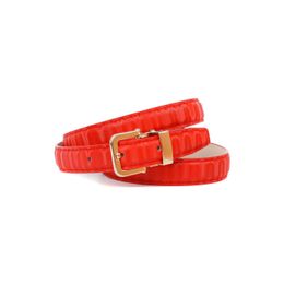 Anthoni Crown Ledergürtel Gürtel aus innovativem Leder mit kleiner eckiger Schließe, rot