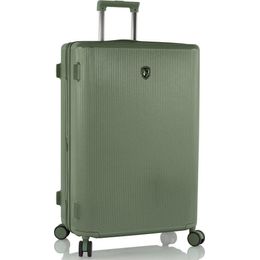 Heys Hartschalen-Trolley Earthtone, 76 cm, 4 Rollen, Reisegepäck Koffer groß Reisekoffer TSA Schloss Volumenerweiterung, grün
