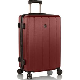Heys Hartschalen-Trolley SpinLite, 66 cm, 4 Rollen, Reisegepäck Koffer mittel groß TSA Schloss Volumenerweiterung, rot