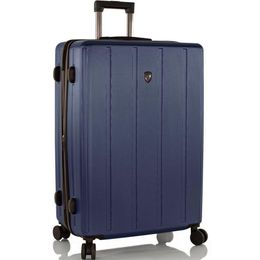 Heys Hartschalen-Trolley SpinLite, 76 cm, 4 Rollen, Reisegepäck Koffer groß Reisekoffer TSA Schloss Volumenerweiterung, blau