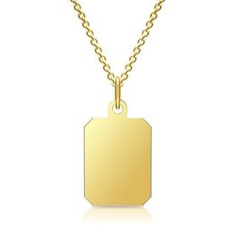 UNIQUE Silberkette mit Anhänger vergoldet gravierbar