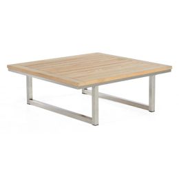 MUESING GMBH & CO KG Loungetisch Lotus Edelstahl/Teakholz 79x 83 cm SonnenPartner