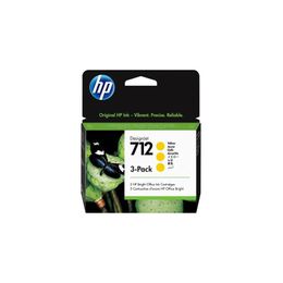 HP 712 / 3ED79A 3-Pack Yellow Ink - Tintenpatrone Gelb