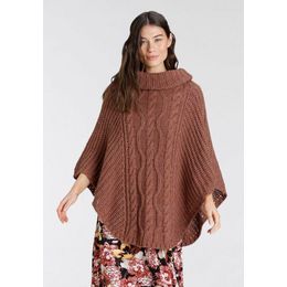 Laura Scott XXL-Schal, Strickponcho, braun