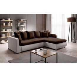Ecksofa mit Schlaffunktion Couch ausziehbar fiorenzo mini l MA120-SU29 - Furnix