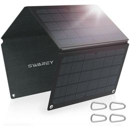 Swarey - 30W Faltbares Solarpanel Solarladegerät Monokristallines tragbares Solarmodul für Outdoor