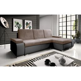 Furnix - Ecksofa Sofa ausziehbar lortsie mit Schlaffunktion Bettkasten MA1100PS03
