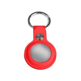 Light Solutions Airtag Key Ring - Leather - Red