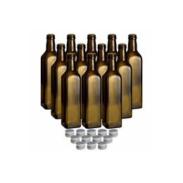 gouveo Trinkflasche Glasflaschen 500 ml Maraska -Antik- mit Schraub-Deckel