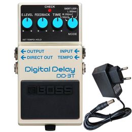 BOSS BY ROLAND E-Gitarre DD-3T Digital-Delay Effektgerät mit 9V Netzteil