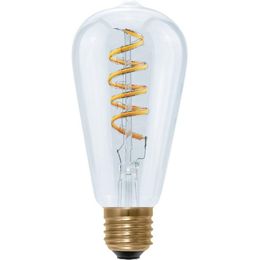Segula LED-Leuchtmittel LED Rustika Curved Spirale klar, E27, Warmweiß, dimmbar, E27, Rustika Curved Spirale, klar, weiß