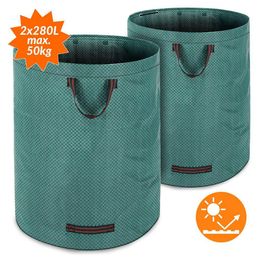 Gardebruk Gartensack, Gartenabfallsack 2x280 Liter 50 kg Belastbarkeit stabil robust