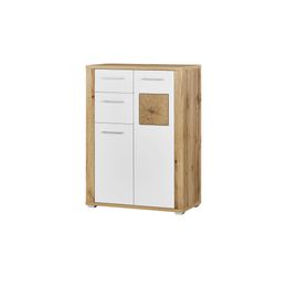 Schuhschrank Jameln - weiß - 75 cm - 104 cm - 38 cm - Sconto