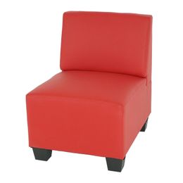 MCW Modular Sessel ohne Armlehnen, Mittelteil Moncalieri, Kunstleder ~ rot