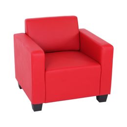 MCW Modular Sessel Loungesessel Moncalieri, Kunstleder ~ rot