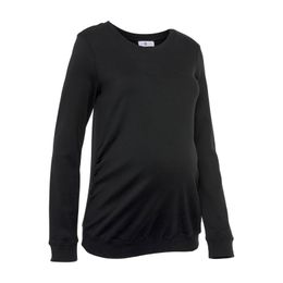 Neun Monate Umstandssweatshirt »Powered by Flashlights«, Figurumschmeichelnd schwarz 44/46 Gemütliches Sweatshirt von Neun Monate
