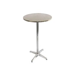 MCW Alu-Stehtisch + Bistrotisch, höhenverstellbar 70/110cm, Ø=60cm ~ Basismodell