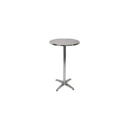 MCW Alu-Stehtisch + Bistrotisch, h&ouml;henverstellbar 70/110cm, &Oslash;=60cm ~ klappbar