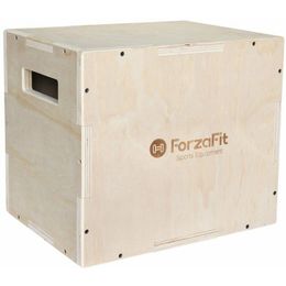 Forzafit Plyo-Box - Holz - 40 x 30 x 35 cm - 3-in-1-Trainingsbox für plyometrisches Schnellkraft-Training - Nature