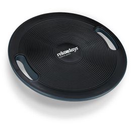 Relaxdays - Balance Board, rutschfeste Oberfläche, seitliche Griffe, Wackelbrett Gleichgewichtstraining, ø 40 cm, schwarz