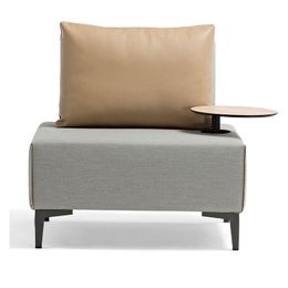 Multifunktions-Sessel Lavacca light grey/caramell variabler Loungesessel Outdoorsessel 85x85x42 - Inko
