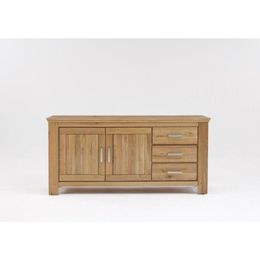 58 aufm Kessel Sideboard Teilmassiv Iantha 176x85x47 Anrichte Wildeiche natur geölt 20095