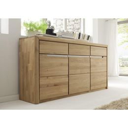 58 aufm Kessel Sideboard Massivholz Ianka 180x90x41 Anrichte Wildeiche Bianco geölt 20021