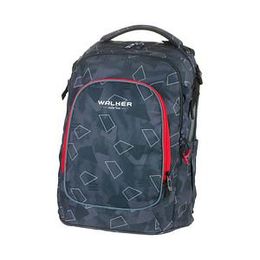 WALKER Schulrucksack Campus EVO 2.0 Polygon Kunstfaser grau