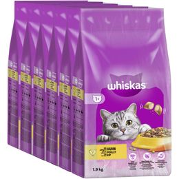 whiskas Beutel Trocken Adult 1+ mit Huhn 1,9kg 5er Karton