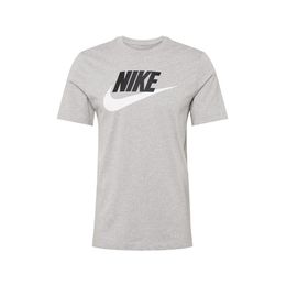 Nike Sportswear T-Shirt 'Icon Futura' Herren Größe XL graumeliert / schwarz / weiß