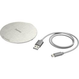 Hama Wireless Charger "QI-FC10 Metal" kabelloses Ladegerät Universal 10 Watt, Weiß