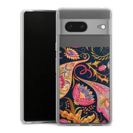 DeinDesign Handyhülle Muster Ornamente Mandala Floral Autumn 1, Google Pixel 7 Silikon Hülle Bumper Case Handy Schutzhülle, weiß