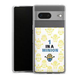DeinDesign Handyhülle Minions Ich – Einfach unverbesserlich Bob 1 in a Minion, Google Pixel 7 Silikon Hülle Bumper Case Handy Schutzhülle, weiß