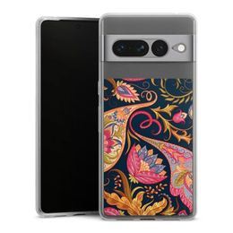 DeinDesign Handyhülle Muster Ornamente Mandala Floral Autumn 1, Google Pixel 7 Pro Silikon Hülle Bumper Case Handy Schutzhülle, weiß