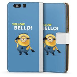 DeinDesign Handyhülle Stuart Minions Ich – Einfach unverbesserlich Yellow Bello, Huawei P10 Hülle Handy Flip Case Wallet Cover Handytasche Leder, weiß