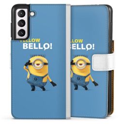 DeinDesign Handyhülle Stuart Minions Ich – Einfach unverbesserlich Yellow Bello, Samsung Galaxy S21 5G Hülle Handy Flip Case Wallet Cover, weiß